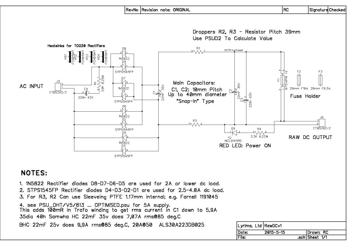 RAW DC KIT for Rod Coleman DHT Filament Regulator